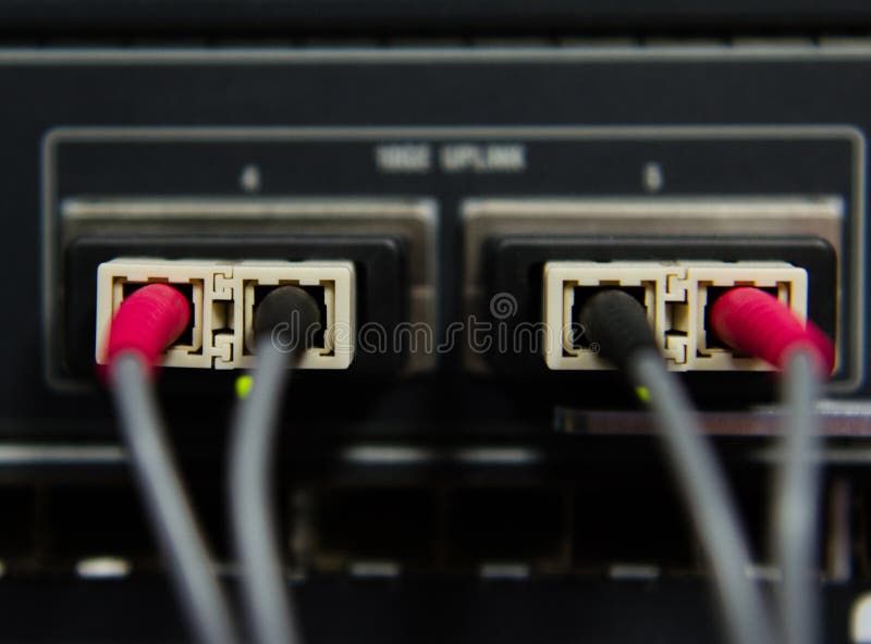 Fiber Optic Connect To L3 Switch Stock Image - Image of optic, cord ...