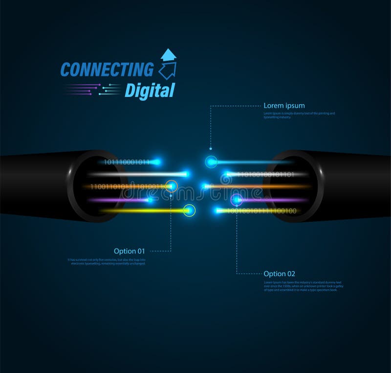 Fiber Optic Cable for Fiber Optic Concept and Advertising Communication ...