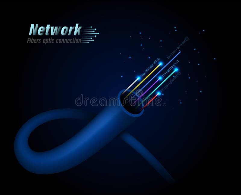Fiber Optic Cable for Fiber Optic Concept and Advertising Communication ...