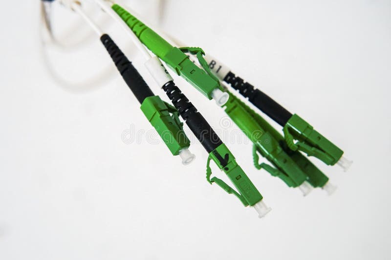 Fiber Optic Connection Cable Stock Photo - Image of optic, color: 333374478