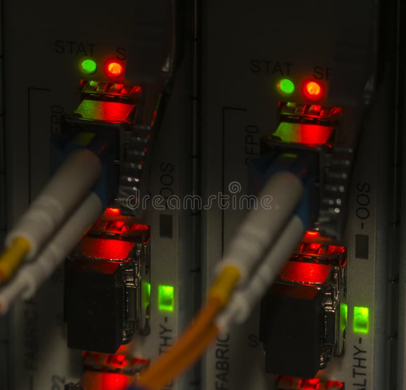 Fiber optic connection stock image. Image of center - 103345191