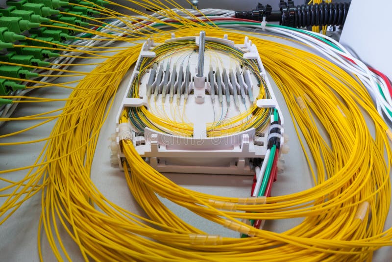 Fiber Optic Connection, Spice Tray in Optical Distribution Frame of ...