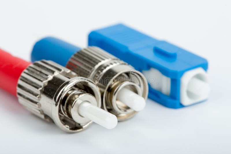 Fiber Optic Connectors, ST, SC and FC Stock Photo - Image of fiber ...