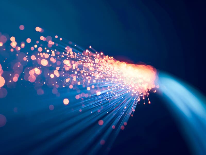 Fiber Optic Data Transmission Stock Photo - Image of internet, cables ...