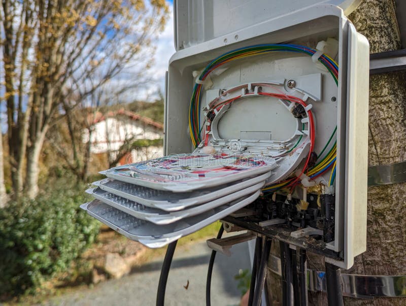The Fiber Optic Distribution Box for Operation and Cleaning Stock Photo ...