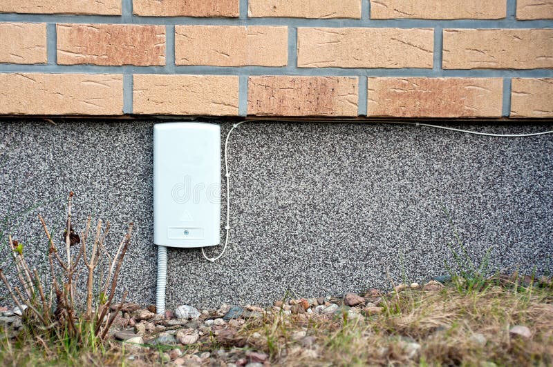 Fiber Optic Internet Box on the Wall Stock Image - Image of network ...