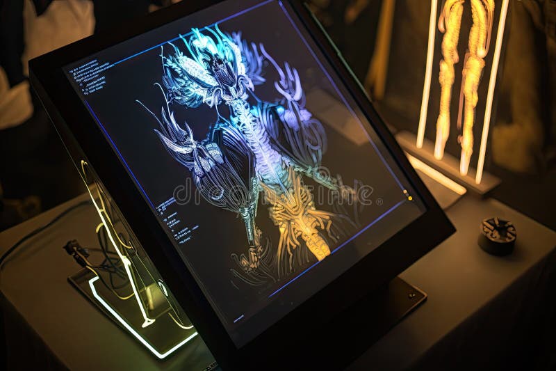 Fiber Optic Led Touchscreen Robot Angelarium Interface Stock ...