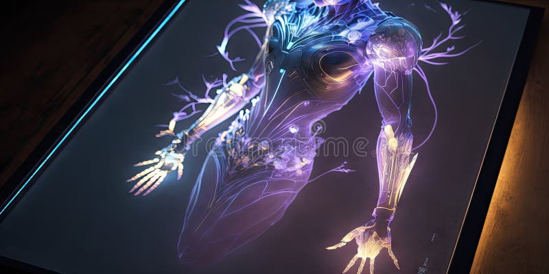 Fiber Optic Led Touchscreen Robot Angelarium Interface Stock ...