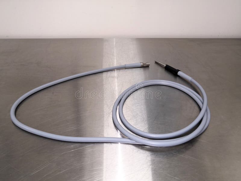 Fiber Optic Light Source Cable Stock Photo - Image of laparoscopic ...