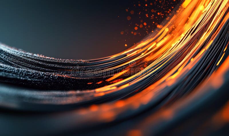 Fiber Optic Light Streams stock illustration. Illustration of glowing ...