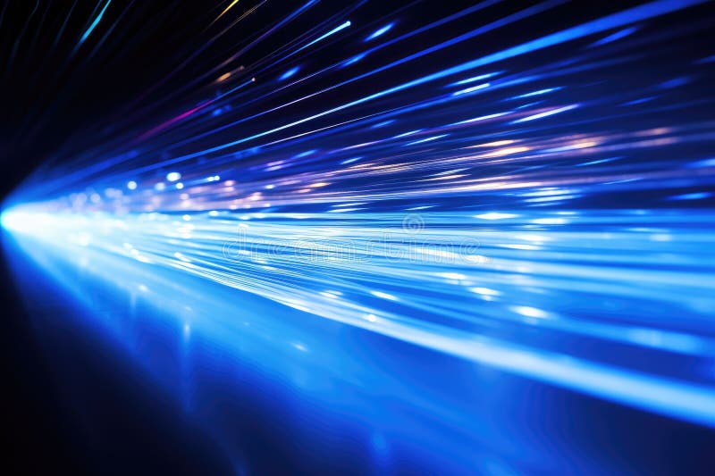 Fiber Optic Light Transfer Futuristic Background. Cyberspace and ...