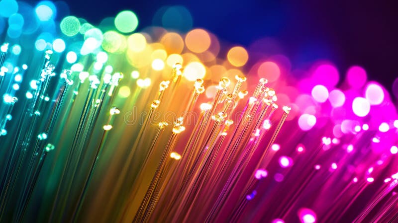 Fiber Optic Light Transmission Patterns Featuring Internal Reflection ...