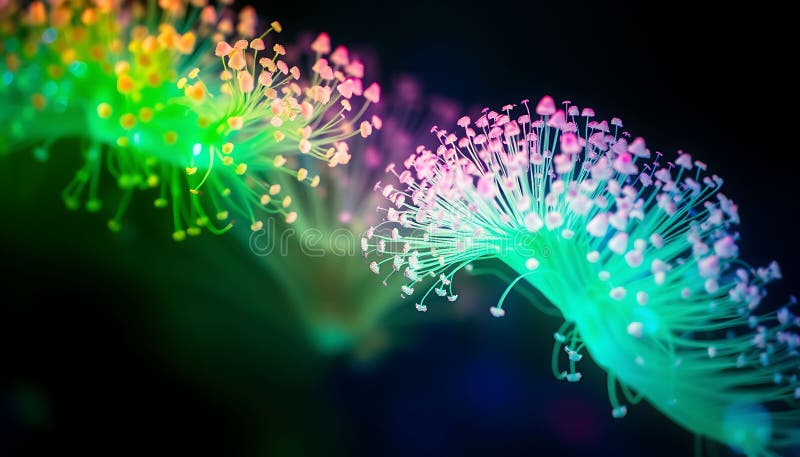 Fiber Optic Lights Abstract, Colorful Technology Glow, Stock Photo ...