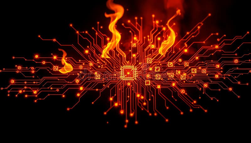 Fiber Optic Lights, Digital Data Stream and Network Communication ...