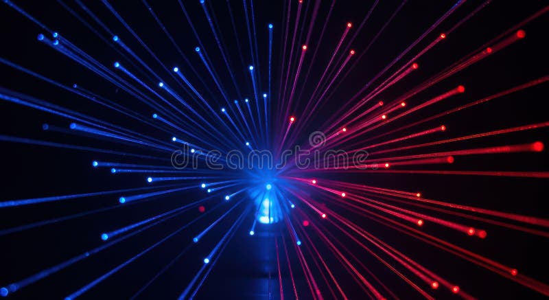 AI-Generated Fiber Optic Burst Stock Illustration - Illustration of ...