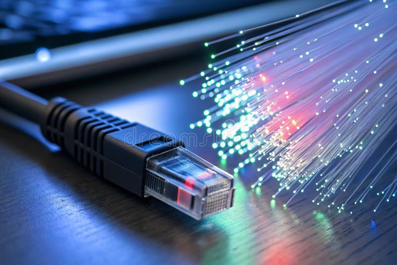 Fiber Optic Lights: Illuminated Connections and Light Effects Stock ...