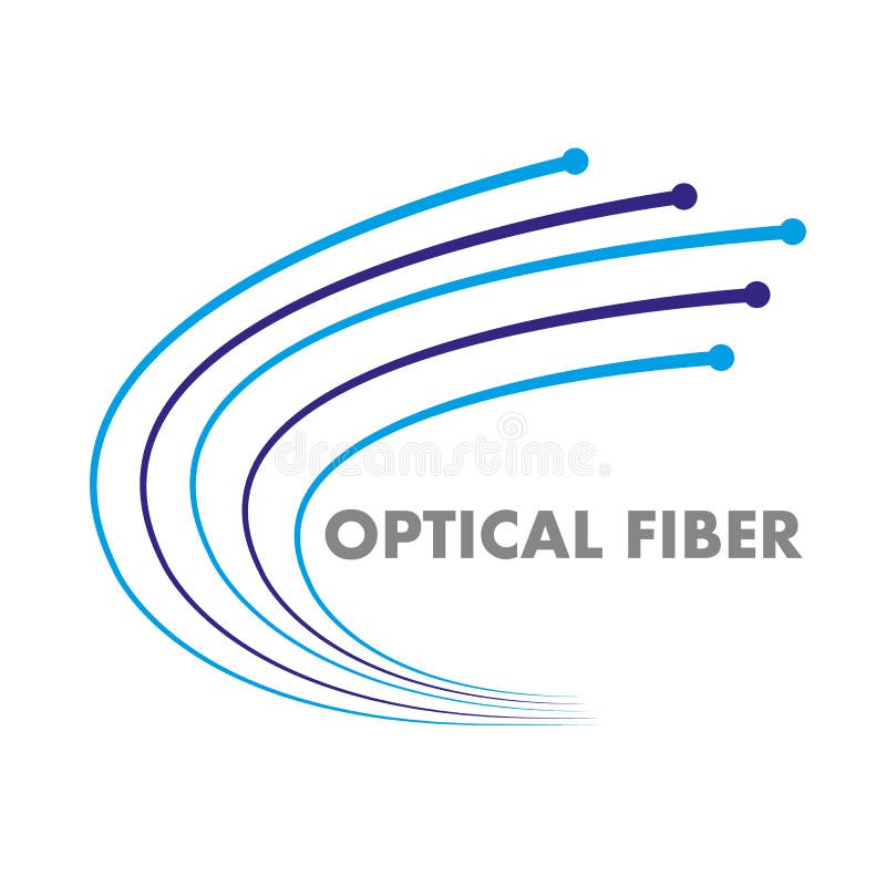 Fiber optic logo stock vector. Illustration of concept - 218604952