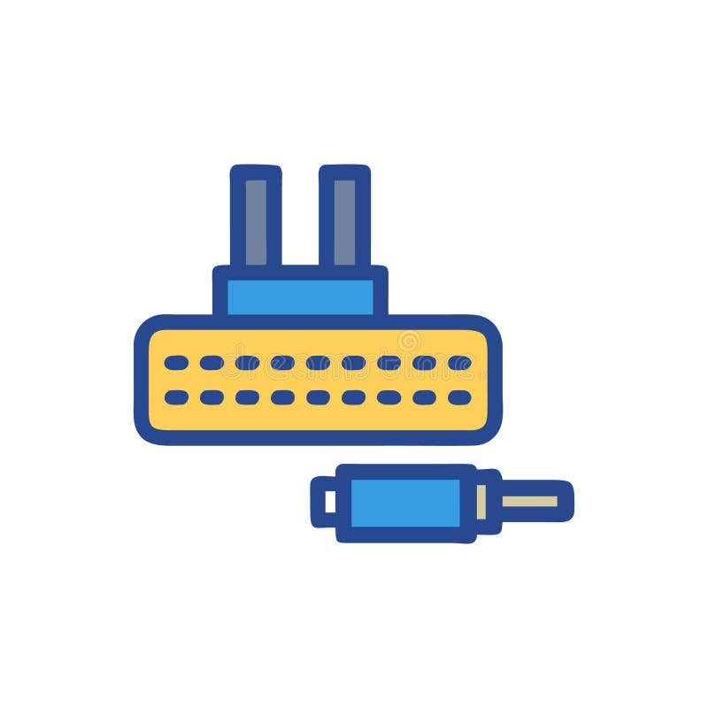 Fiber Optic Modem Icon for Connectivity Stock Illustration ...