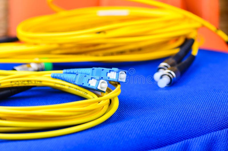 Fiber Optic Network Cables. Stock Photo - Image of high, delivery: 60934642