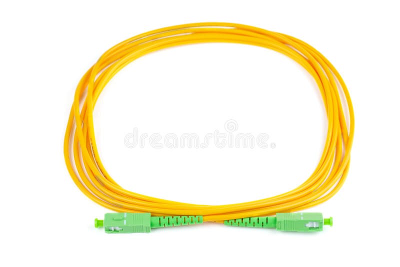 Fiber Optic Patch Cord Cable on White Background Stock Image - Image of ...