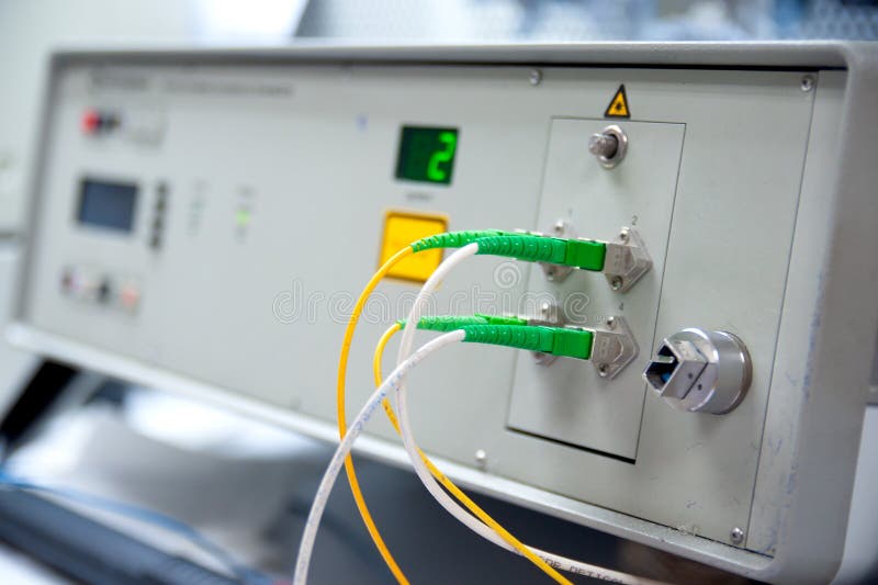 Patch cord in testing stock photo. Image of light, yellow - 335071446