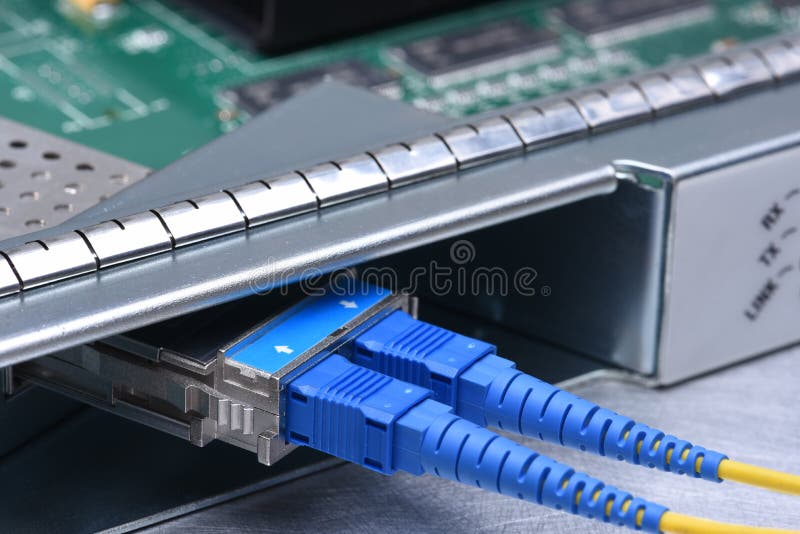 Fiber Optic Patch Cords Internet Network Stock Photo - Image of ...