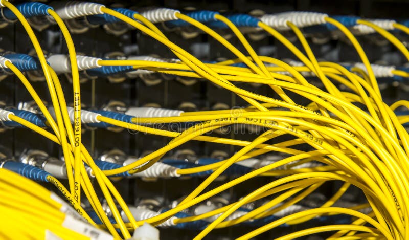 Fiber optic patch panel stock image. Image of room, patch - 173500991