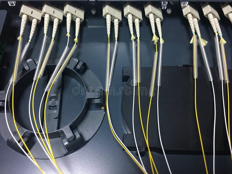 Fiber Optic Patch Panel Installation Stock Image - Image of ...