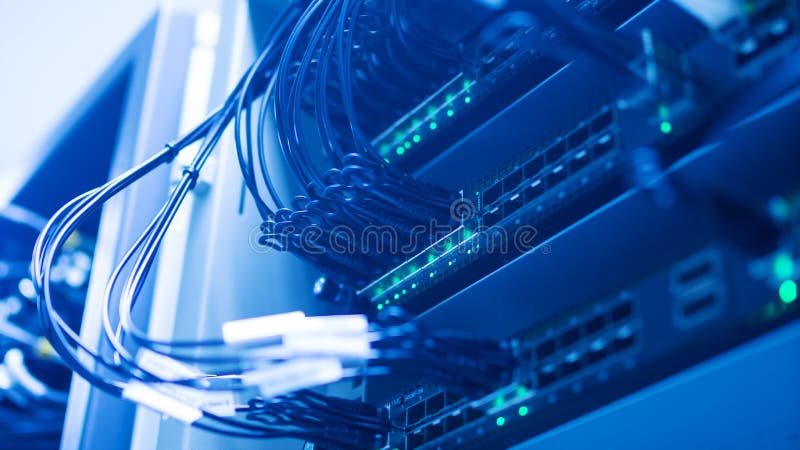 Computer Server Port Connections Stock Image - Image of mainframe ...