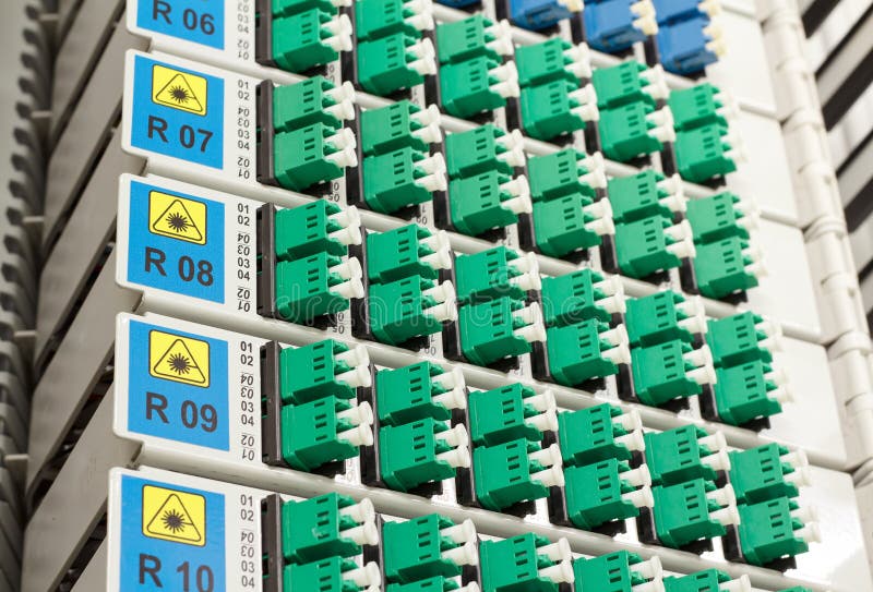 Fiber optic rack stock image. Image of plug, laser, datacenter - 23394083