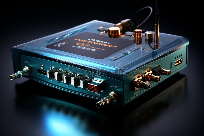 Fiber Optic Receiver stock illustration. Illustration of technology ...