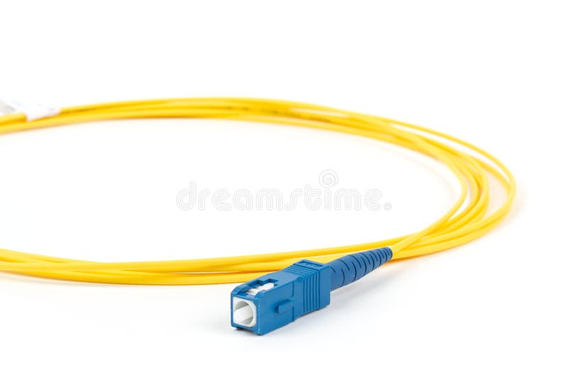 Fiber Optic Single Mode FC Patch Cord Stock Image - Image of connector ...
