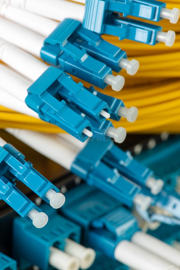 Fiber Optic Single Mode Patch Cord with Connector Type LC Stock Photo ...