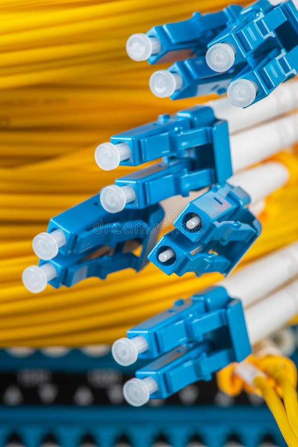 Fiber Optic Single Mode Patch Cord with Connector Type LC Stock Photo ...