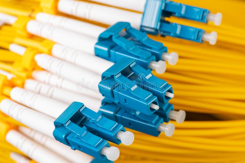 Fiber Optic Single Mode Patch Cord Stock Photo - Image of link ...