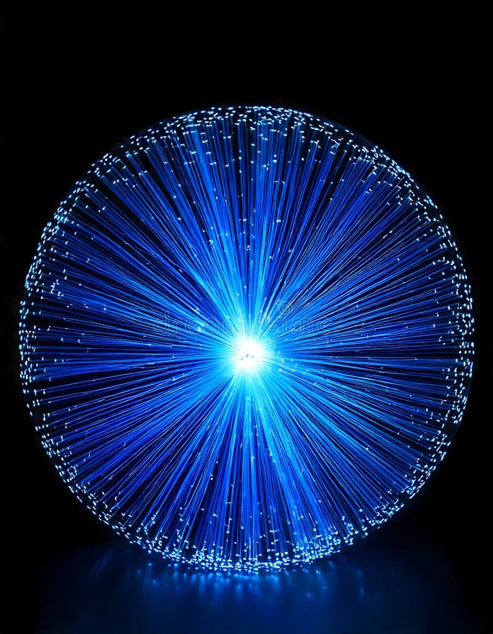 Fiber Optic Sphere stock illustration. Illustration of futuristic ...