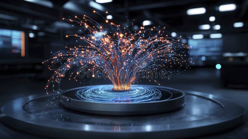 Fiber Optic Technology Showcase Virtual Lab Conceptual Art High-tech ...