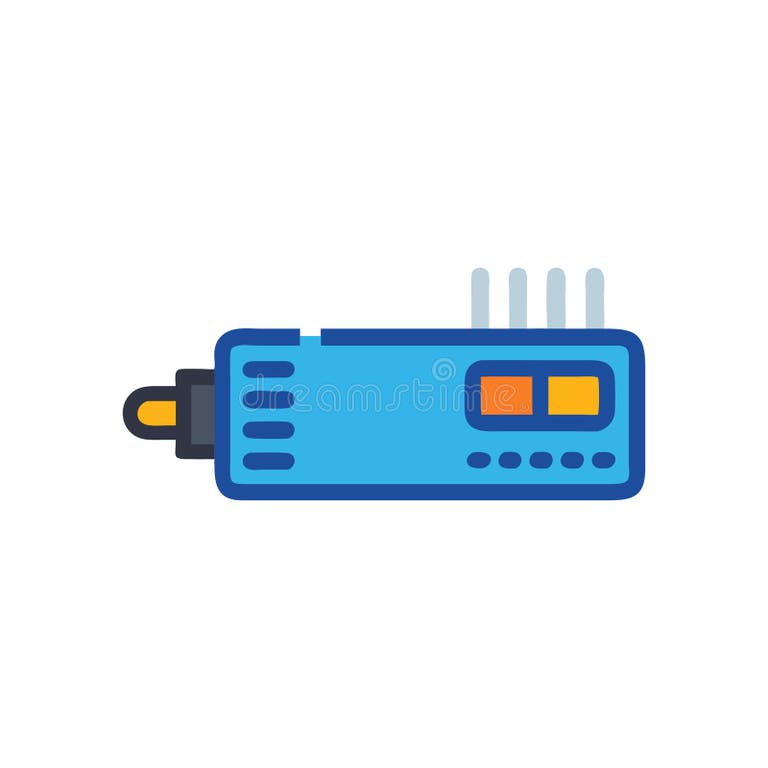 Fiber Optic Transceiver Icon for Data Transfer Stock Illustration ...