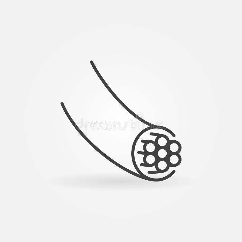 Fiber Optic Wire Vector Concept Outline Icon or Logo Stock Vector ...