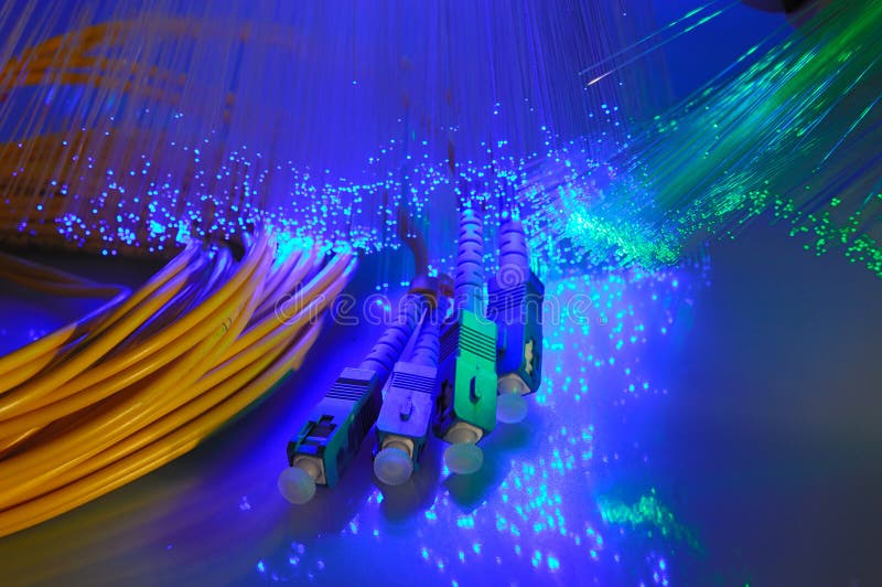 Fiber Optical Cable Background Stock Photo - Image of blue, design ...