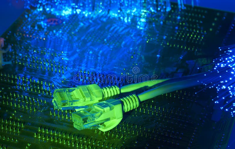 Fiber Optical Cable Background Stock Photo - Image of blue, design ...