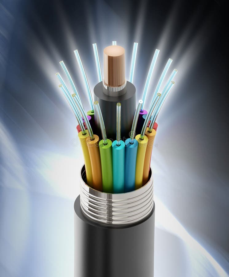 Optical fiber stock illustration. Illustration of filament - 40594396