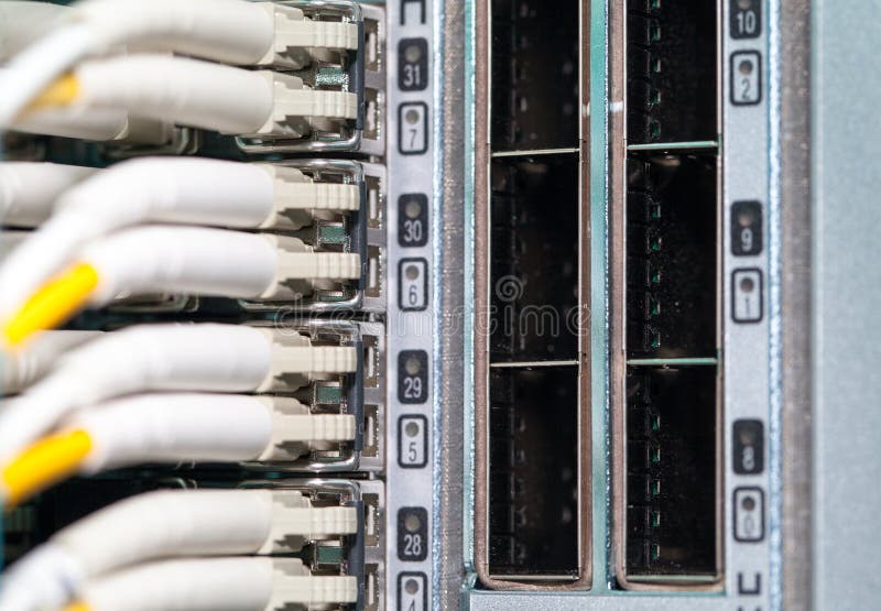 It LAN Cable Connection Redundancy in a Datacenter Stock Image - Image ...