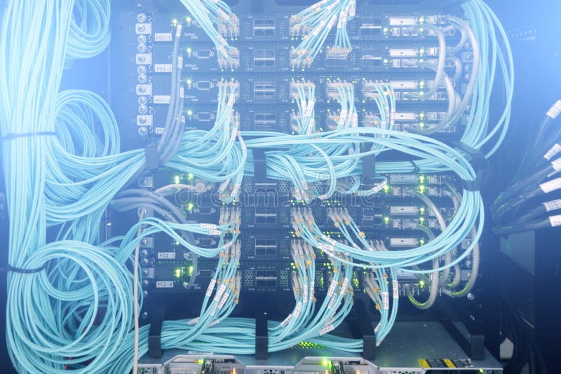 Fiber Optical Connector Interface. Multiple Exposure Stock Photo ...