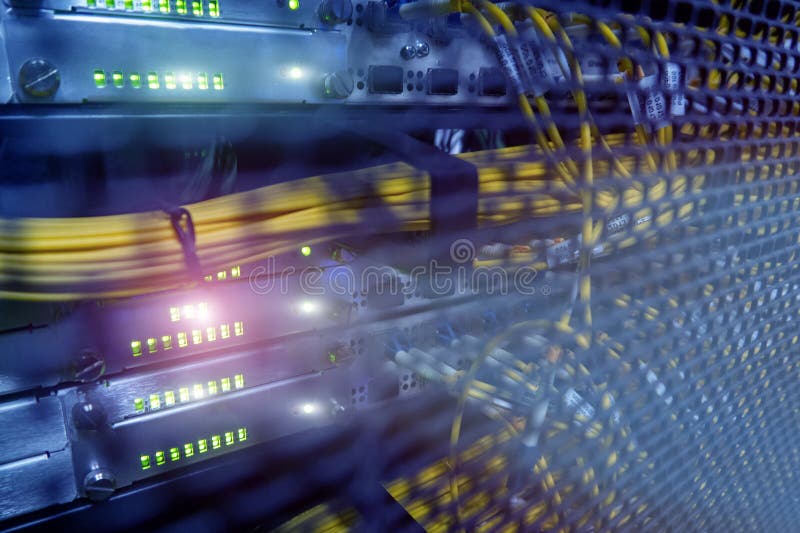 Fiber Optical Connector Interface. Fibre Channel Swich Stock Image ...