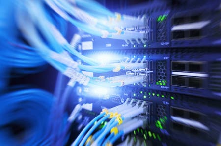 Fiber Optical Connector Interface. Multiple Exposure Stock Photo ...