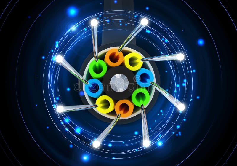 Fiber optic connection stock vector. Illustration of bandwidth - 113369956