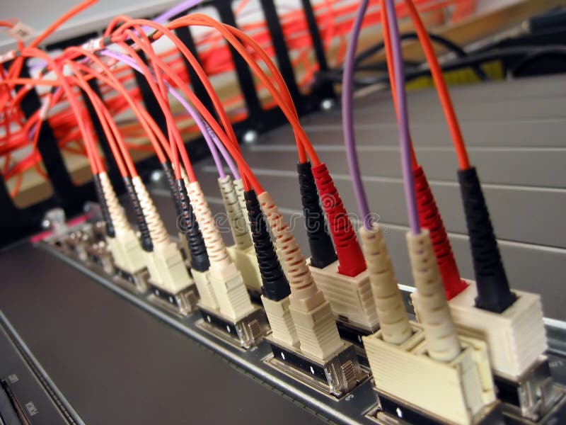 Fiber Optical Network stock photo. Image of modem, cables - 955132