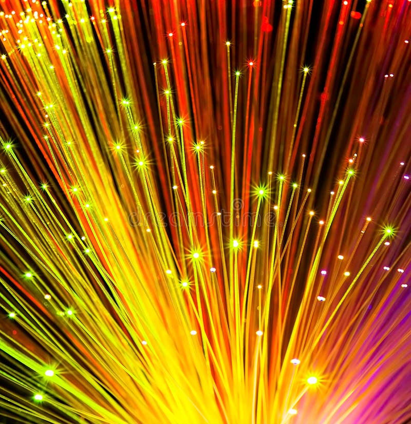 Fiber Optical Network Cable Stock Image - Image of contact, glowing ...