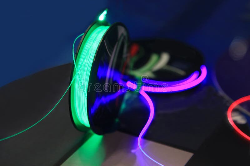 Fiber Optical Network Cable Stock Photo - Image of information, light ...